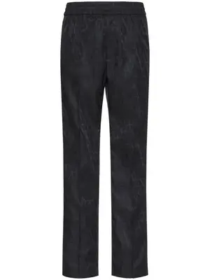 Valentino Garavani Toile Iconographe Straight-leg Trousers - Black