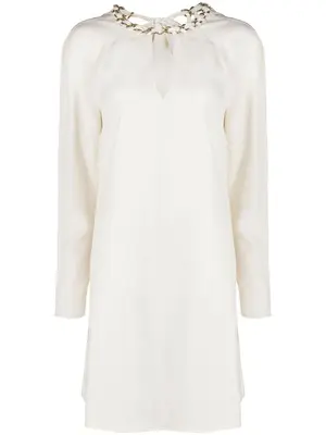 Zimmermann Chain-embellished Chiffon Minidress - White