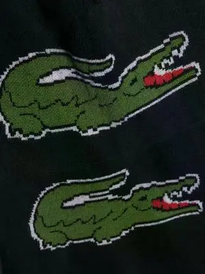 Lacoste Logo-intarsia Wool Scarf And Beanie Set