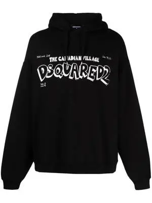 Dsquared2 Logo Print Cotton Hoodie
