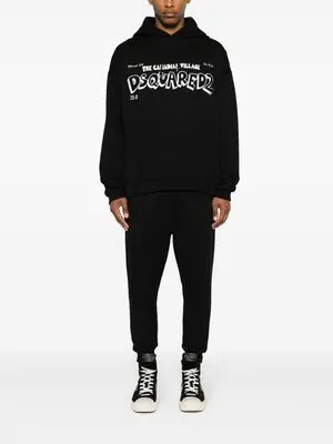 Dsquared2 Logo Print Cotton Hoodie