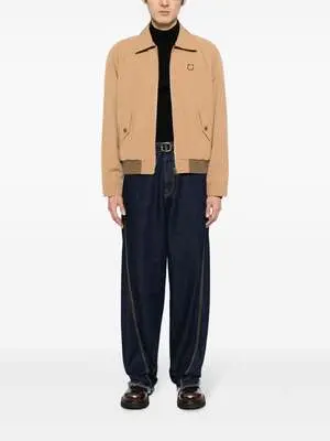 Maison Kitsuné Bold Fox Head-appliqué Gabardine Jacket