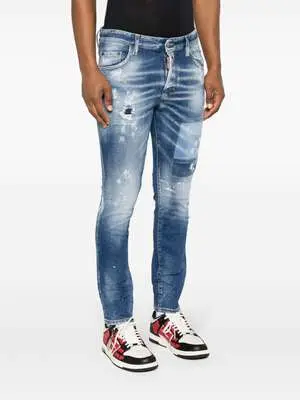 Dsquared2 Paint-splatter Distressed Skinny Jeans