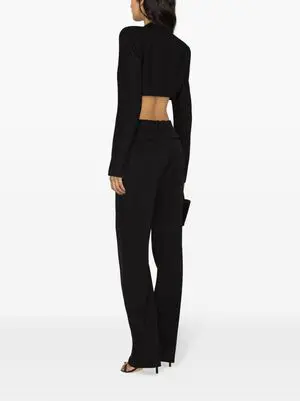 LAQUAN SMITH Double-breasted Cropped Blazer