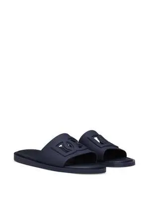 Dolce & Gabbana Rubber Dg Logo Slides - Blue