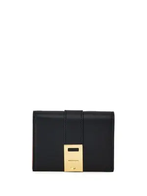 FERRAGAMO Hug Two-tone Leather Wallet - Black