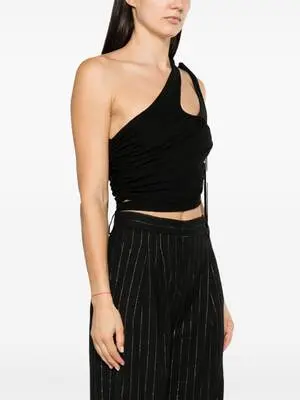 ANDREĀDAMO Cut-out Draped Cropped Top