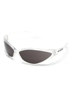 Balenciaga 90s Oval Wrap-around Sunglasses