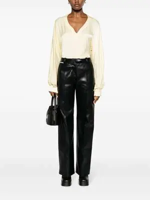 Zadig&Voltaire Tonastir Satin-finish Blouse - Yellow