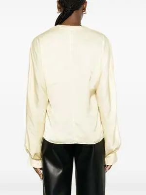 Zadig&Voltaire Tonastir Satin-finish Blouse - Yellow