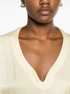 Zadig&Voltaire Tonastir Satin-finish Blouse - Yellow