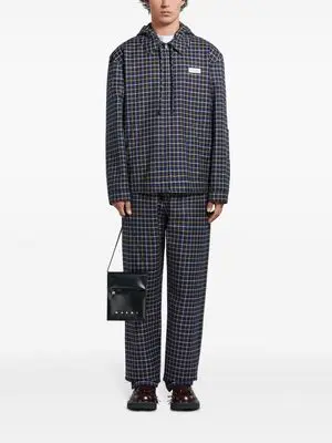 Marni Logo-print Press-stud Fastening Shoulder Bag - Black