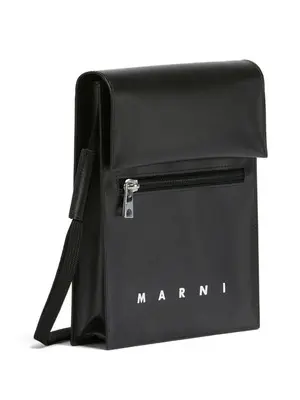 Marni Logo-print Press-stud Fastening Shoulder Bag - Black