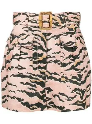 Zimmermann Matchmaker Safari Linen Shorts