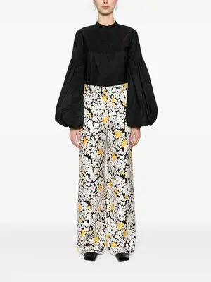 LANVIN Floral Wide-leg Trousers