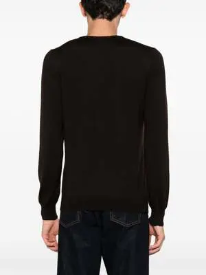 FILERIA Crew-neck Virgin Wool Jumper - Brown