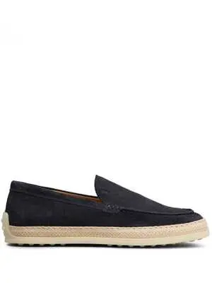 TOD'S Gomma Leather Loafers - Blue