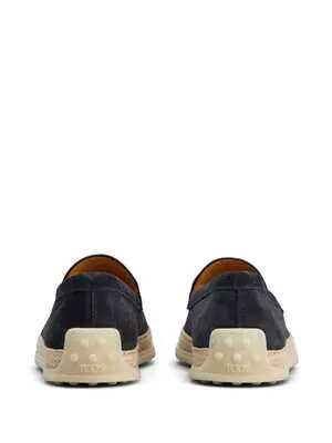 TOD'S Gomma Leather Loafers - Blue