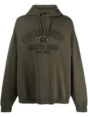 Dsquared2 Logo-embossed Cotton Hoodie