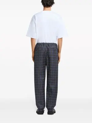 Marni Check-pattern Straight-leg Trousers