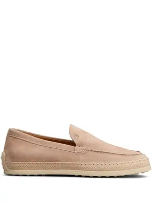 TOD'S Logo-debossed Leather Loafers - Neutrals