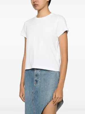 Alexander Wang Puff Logo Shrunken Cotton T-shirt - White