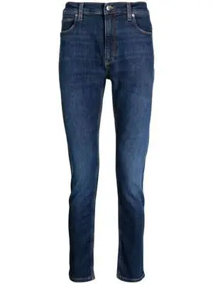 Hugo Mid-rise Tapered-leg Jeans - Blue
