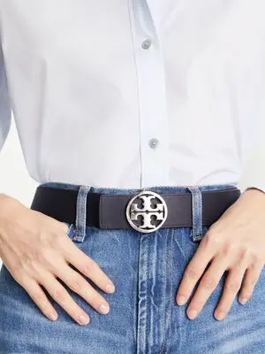 Tory Burch Miller Reversible Belt - Black