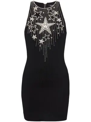 Balmain Star-embroidered Mini Dress
