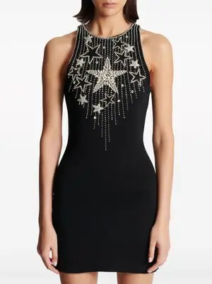 Balmain Star-embroidered Mini Dress