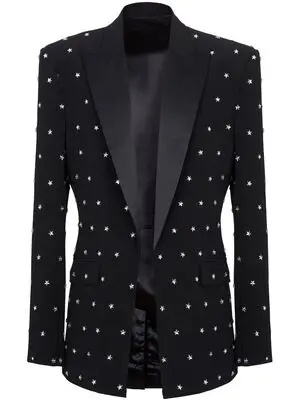 Balmain Stars-embroidered Blazer - Black