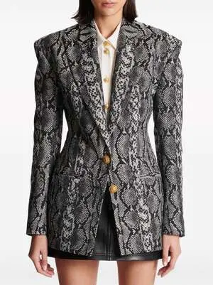 Balmain Snakeskin-print Blazer
