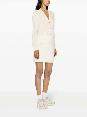 Michael Kors High-waisted Ribbed Skirt - Neutrals