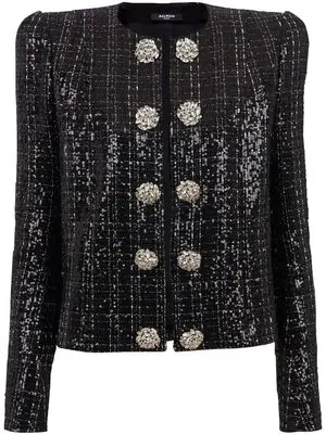 BALMAIN Balmain Sequin-Embellished Tweed Jacket