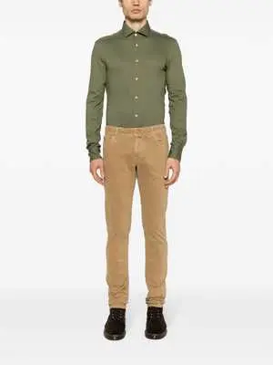Boglioli Long-sleeve Piqué Cotton Shirt