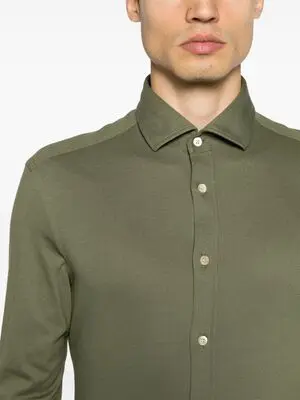 Boglioli Long-sleeve Piqué Cotton Shirt