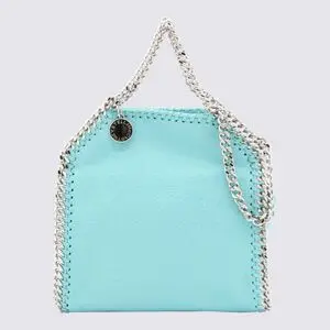 Stella McCartney STELLA MCCARTNEY LIGHT BLUE FAUX LEATHER FALABELLA TOTE  BAG - Light Azure