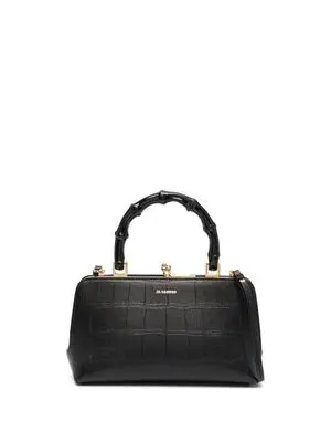 JIL SANDER JIL SANDER Goji Bamboo Leather Mini Bag - Black