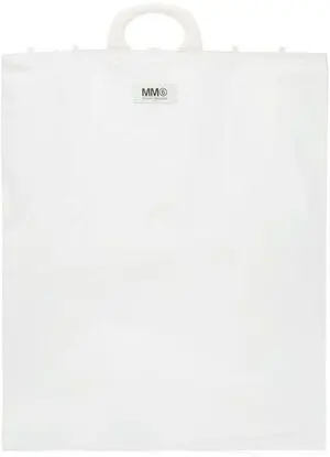MAISON MARGIELA MAISON MARGIELA MM6 Logo Tote Bag - White