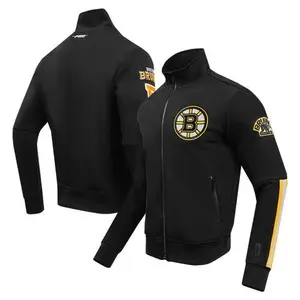 PRO STANDARD Boston Bruins Classic Chenille Full-zip Track Jacket - Black