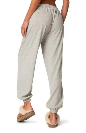 EDIKTED Rosanna Tie-waist Sweatpants - Gray-melange