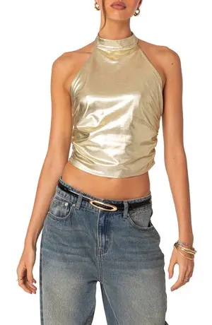 Gold Crop Tops