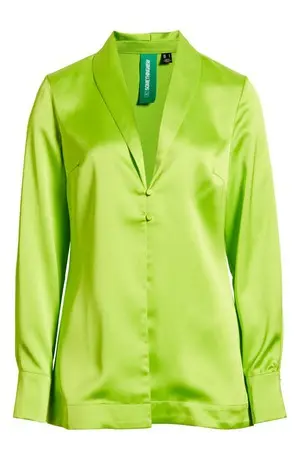 SOMETHING NEW Naomi Satin Button-up Shirt