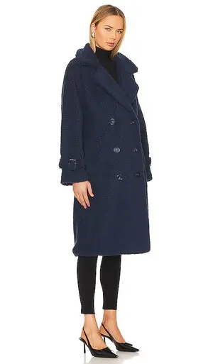 LAMARQUE Malani Faux Fur Coat - Navy