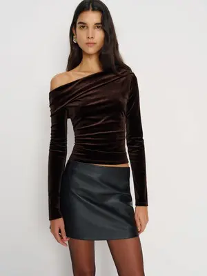 REFORMATION Reformation Elio Knit Top Brown