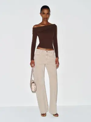 REFORMATION Elio Knit Top - Brown