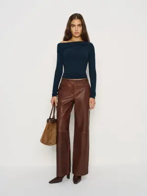 REFORMATION Elio Knit Top - Midnight