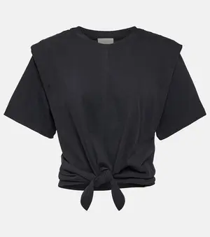Isabel Marant Étoile Zelikia Gathered Crop Top - Black