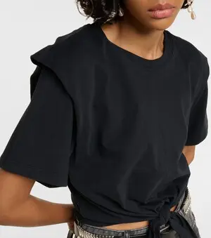 Isabel Marant Étoile Zelikia Gathered Crop Top - Black