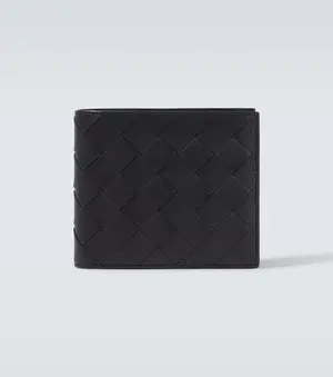 Bottega Veneta Intrecciato Leather Bifold Wallet - Blue